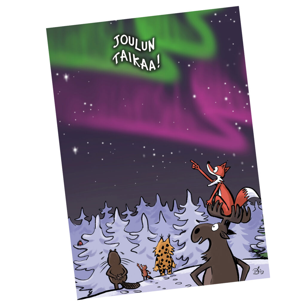 Kamala Luonto -joulukortti ”Joulun taikaa” – ELUKKAMANIA